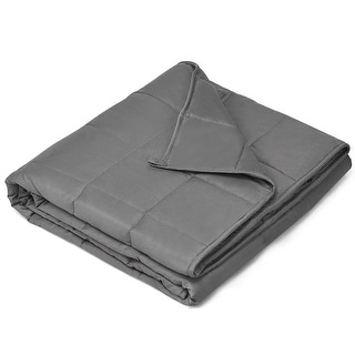 Full Size Weighted Blankets Cotton W/ Glass Beads Dark Grey - Bed Bath ...
