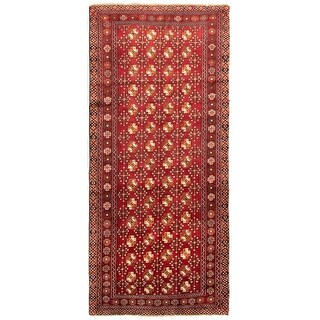 Hand-knotted Authentic Turkish Red Wool Rug - 4'0 x 9'5 - Bed Bath ...