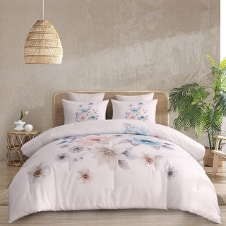 Wellco Twin Comforter Set - 2 Pieces All Season Bed Set Botanical Soft ...