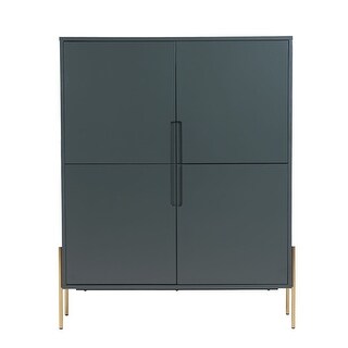 Matte Green Sideboard Buffet Table Highboard with Storage - Bed Bath ...