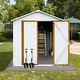 4ft x 6ft Outdoor Storage Sheds Apex Roof, Brown + Black - Bed Bath ...