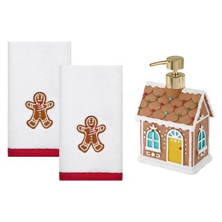 Avanti Sweet Treat Lotion Dispenser & 2-Pack Fingertip Towel Set - Bed ...