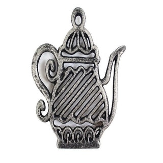 9" Rustic Cast Iron Teapot Trivet with Rubber Cover for Feet Ideal for ...