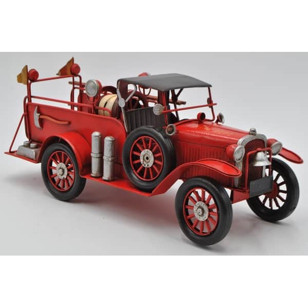 Vintage So Prairie Fire Truck Tinplate Metal Clic Hot Cast Artwork ...