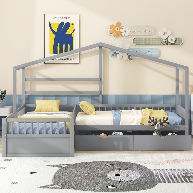 Childrens double beds with storage store