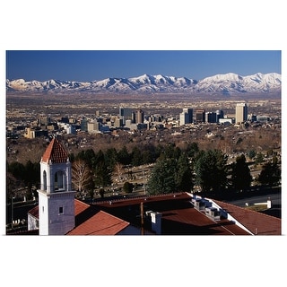 "Salt Lake City and Wasatch Mountains UT " Poster Print - Bed Bath ...