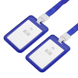 ID Badge Holders, Vertical Name Tags ABS Slide Cover with Neck Lanyard ...