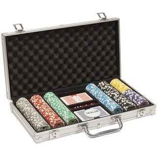 300 Ct Ultimate 14 Gram Clay Poker Chip Set w/ Aluminum Case - Bed Bath ...