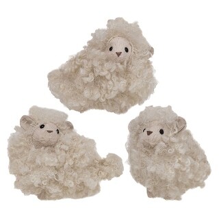 3/Set Mini Handcrafted Fuzzy Sheep - Bed Bath & Beyond - 36295940