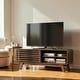 Mid Century Modern TV Stand with Sliding Slatted Door, Media Console ...
