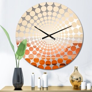 Designart "Brown Minimalism Canyon Calm I" Pink Canyon Clocks ...