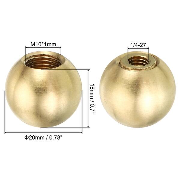 2set Ball Lamp Finials with Pipe Lamp Shade Decoration Screw Cap Nuts ...