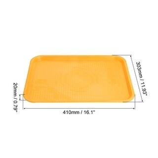 12" x 16" Plastic Fast Food Trays Bulk Rectangular Serving Trays ...