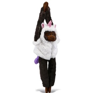 DolliBu Long Arm Black Capuchin Monkey Unicorn Plush Stuffed Animal ...