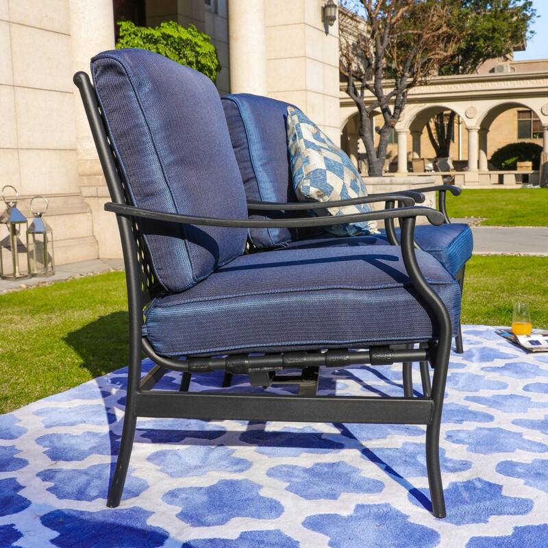 PATIO FESTIVAL Rocking Motion Chair (Set of 2) - Overstock - 27217559