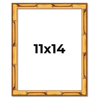11x14 Frame Gold Bamboo Picture Frame - Complete Modern Photo Frame ...