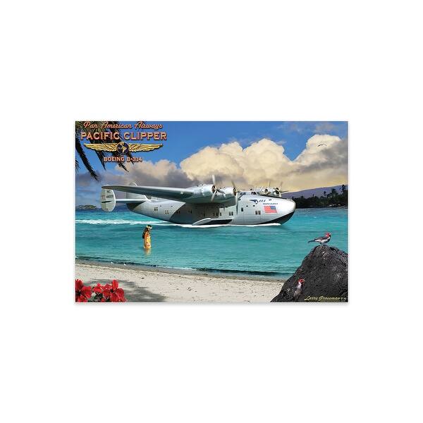 Pan Am Clipper Print On Acrylic Glass by Larry Grossman - Bed Bath ...