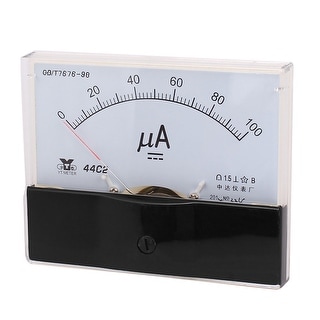 DC 0-100uA Rectangle Analog Panel Current Ammeter Gauge Amperemeter ...