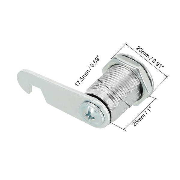Cam Lock 1" Fits Up to 5/8" Thickness Panel Keyed Alike Zinc Alloy 2Pcs ...