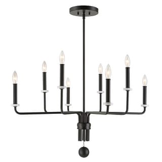 Uttermost Ebony Elegance 8 Light Chandelier - 21"H x 34"Dia - Bed Bath ...