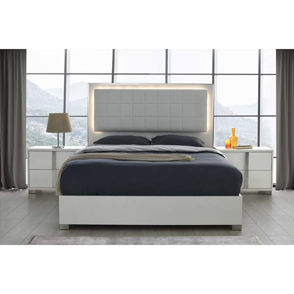 Roma Upholstered LED Bed in 3 finishes 2 sizes - Bed Bath & Beyond ...