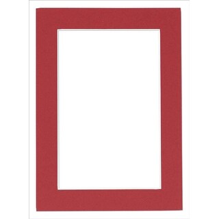 6x10 Mat Bevel Cut for 4x8 Photos - Acid Free Deep Red Precut Matboard ...