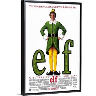 "Elf (2003)" Black Float Frame Canvas Art - Bed Bath & Beyond - 25499678