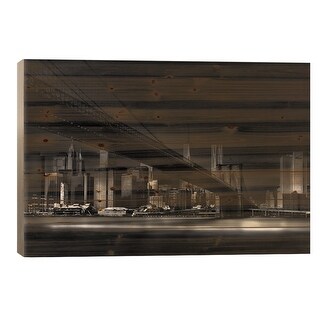 Gotham City Print On Wood by Peter Futo - Multi-Color - Bed Bath ...