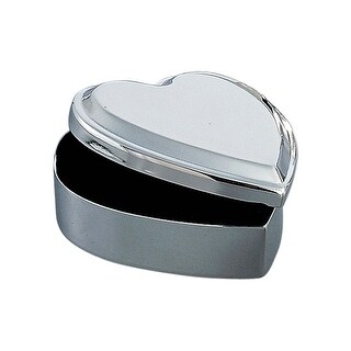 3.5" Silver Heart Lift Top Jewelry Box - Bed Bath & Beyond - 31712668