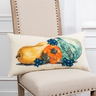 Rizzy Home Gourd Still Life Harvest Throw Pillow Cover - Bed Bath ...