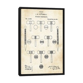iCanvas "Croquet Mallet" by Patent77 Framed - Bed Bath & Beyond - 37136015