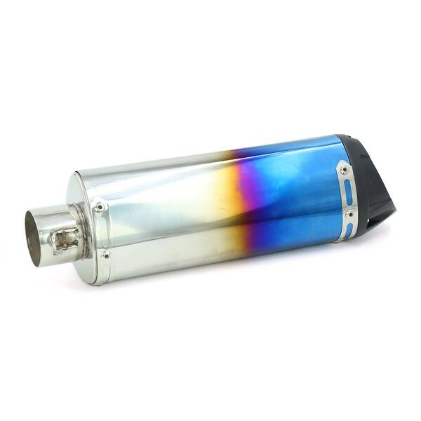 Bluing 48mm Inlet Street Bike Motorbike Exhaust Pipe Removable Silencer ...
