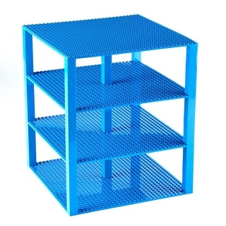 Strictly Briks 10"x10" 4-Pack Stackable Baseplates: Blue, 4 Plates & 30 ...