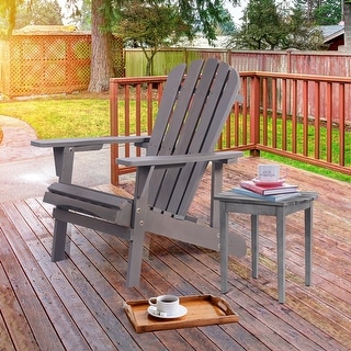Solid Wood Adirondack Chair - Premium Outdoor Patio Furniture for ...