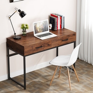 47" Modern Simple Computer Desk with Drawers - Bed Bath & Beyond - 33277964