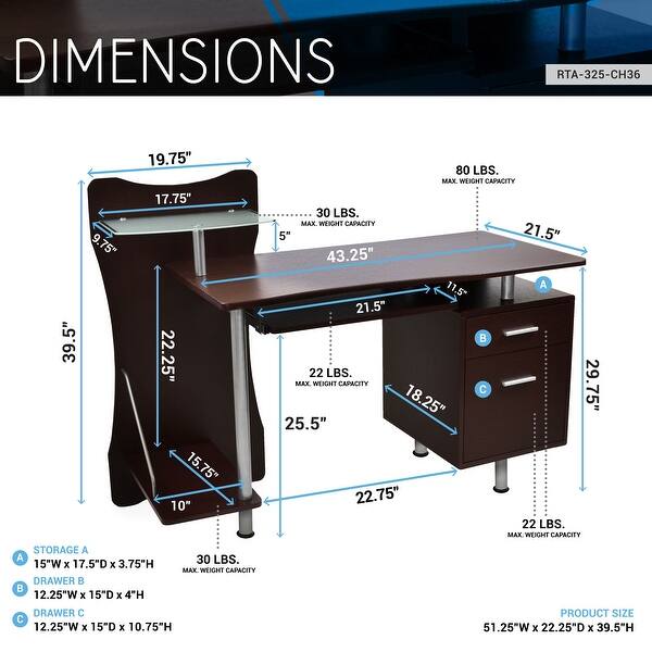 Modern and Stylish Computer Desk with Storage - Bed Bath & Beyond ...