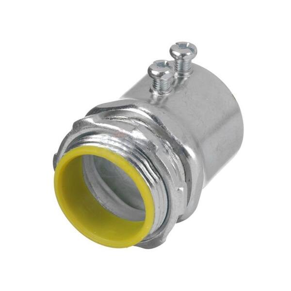 2 in. Galvanized Steel Silver E.M.T. Connector-Steel With Insulated ...