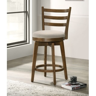 Joplin Ladder Back Counter Height Swivel Chair with Upholstered Seat ...