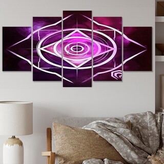 Designart "Third Eye purple Chakra Symbol III" Christianism Multipanel ...