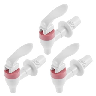 Water Dispenser Plastic 17mm Thread Dia Push Type Faucet Tap White Pink ...