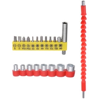 Screwdriver Bit Set with Flexible Extension Bit Shaft - Bed Bath ...