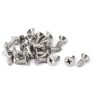 M4.8 x 13mm Cross Head Countersunk Self Tapping Screw Fasteners 25 Pcs ...