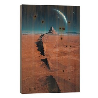 Mars Print On Wood by Diego Hernandez - Multi-Color - Bed Bath & Beyond ...