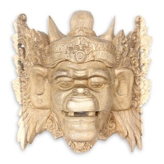 Handmade Ghanaian mask, 'Akan Muse'(Ghana) - Bed Bath & Beyond - 32229946