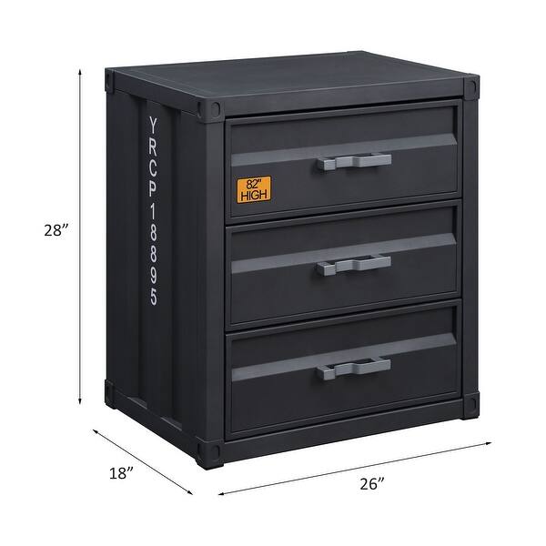 ACME Cargo Chest with 3 Drawers in Gunmetal - Bed Bath & Beyond - 32710467