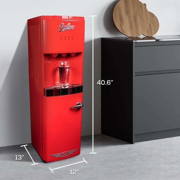 Igloo Retro Hot, Cold & Room Temperature Bottom-Load Water Dispenser ...