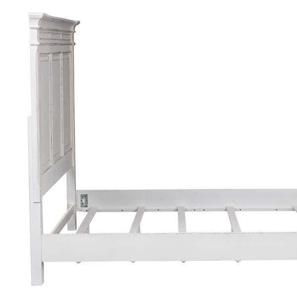 The Gray Barn Abbey Park Weathered Brown & Antique White King Panel Headboard - Bed Bath ...