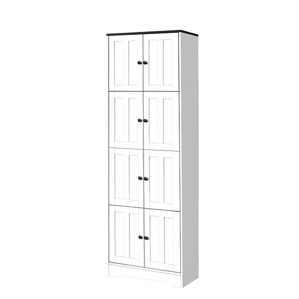 Tall Storage Cabinet with 8 Doors and 4 Shelves Wall Storage Cabinet for Living Room Kitchen Office Bedroom Bathroom On Sale Bed Bath Beyond 40178693