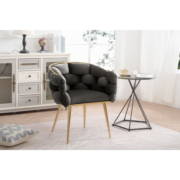 Velvet Accent Chairs Leisure Single Sofa Modern Arm Chairs High Back ...