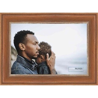 32x26 Contemporary Natural Complete Wood Picture Frame with UV Acrylic ...